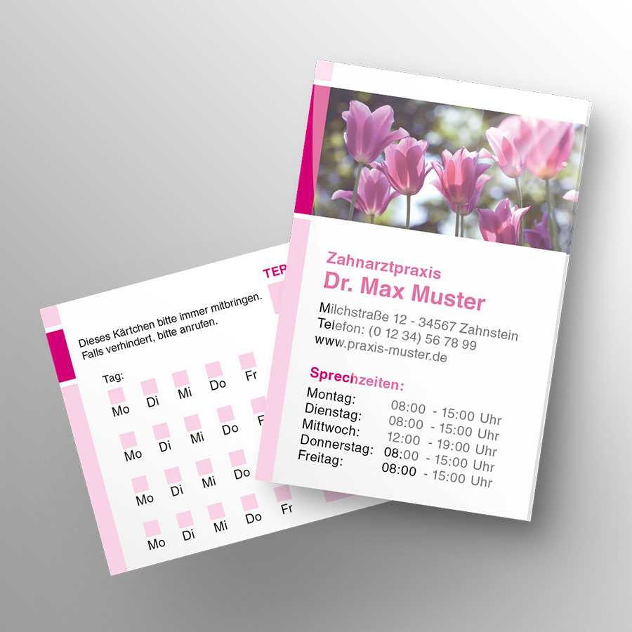 Terminkärtchen, Premium | individuell für Ihre Zahnarztpraxis | dentalprint